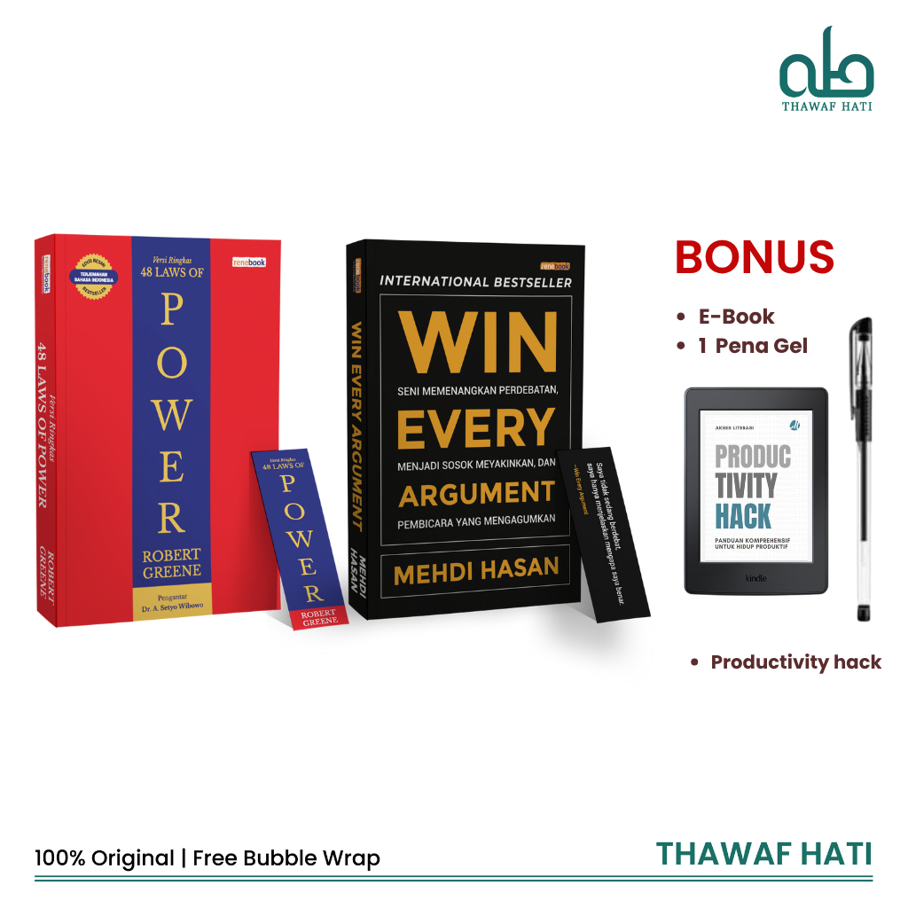 Jual [PAKET HEMAT] Buku The 48 laws Of Power Versi ringkas - Win Every Argument - Renebook ...