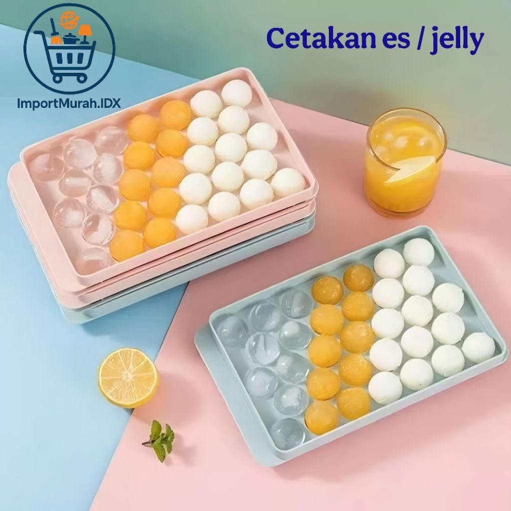 Jual CETAKAN ES BATU BULAT 33 SLOT / ALAT CETAKAN ES PUDDING JELLY AGAR ...