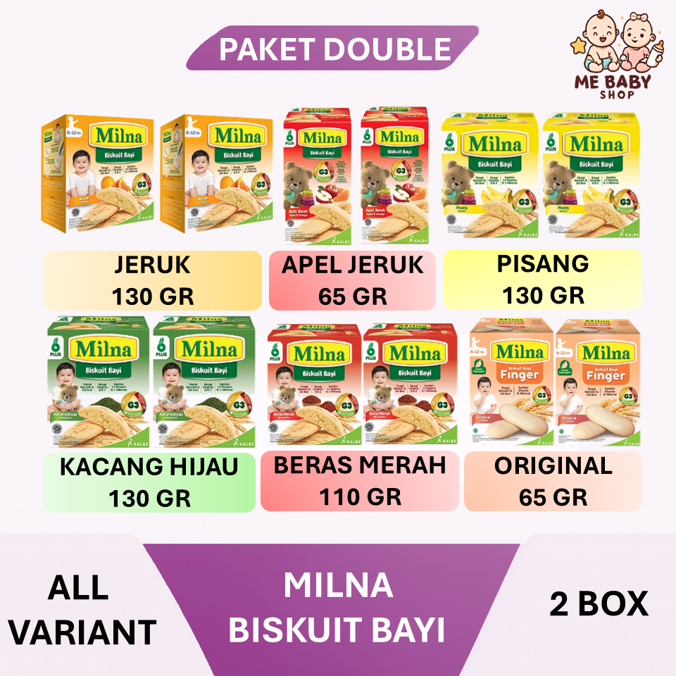 Jual MILNA BISKUIT BAYI - Paket Double Semua Varian (2 BOX) | Shopee ...