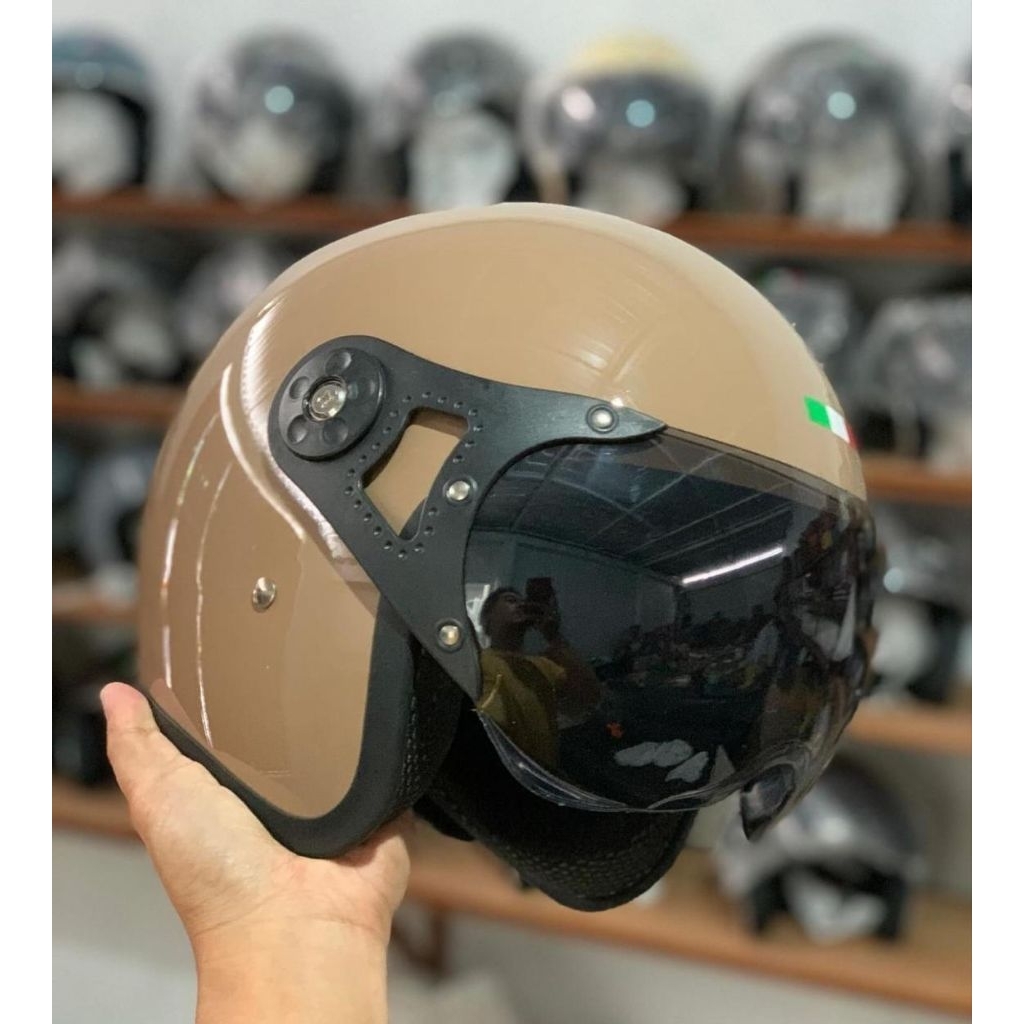 Jual HELM PILOT ITALY PREMIUM/HELM MOTOR CANTIK | Shopee Indonesia