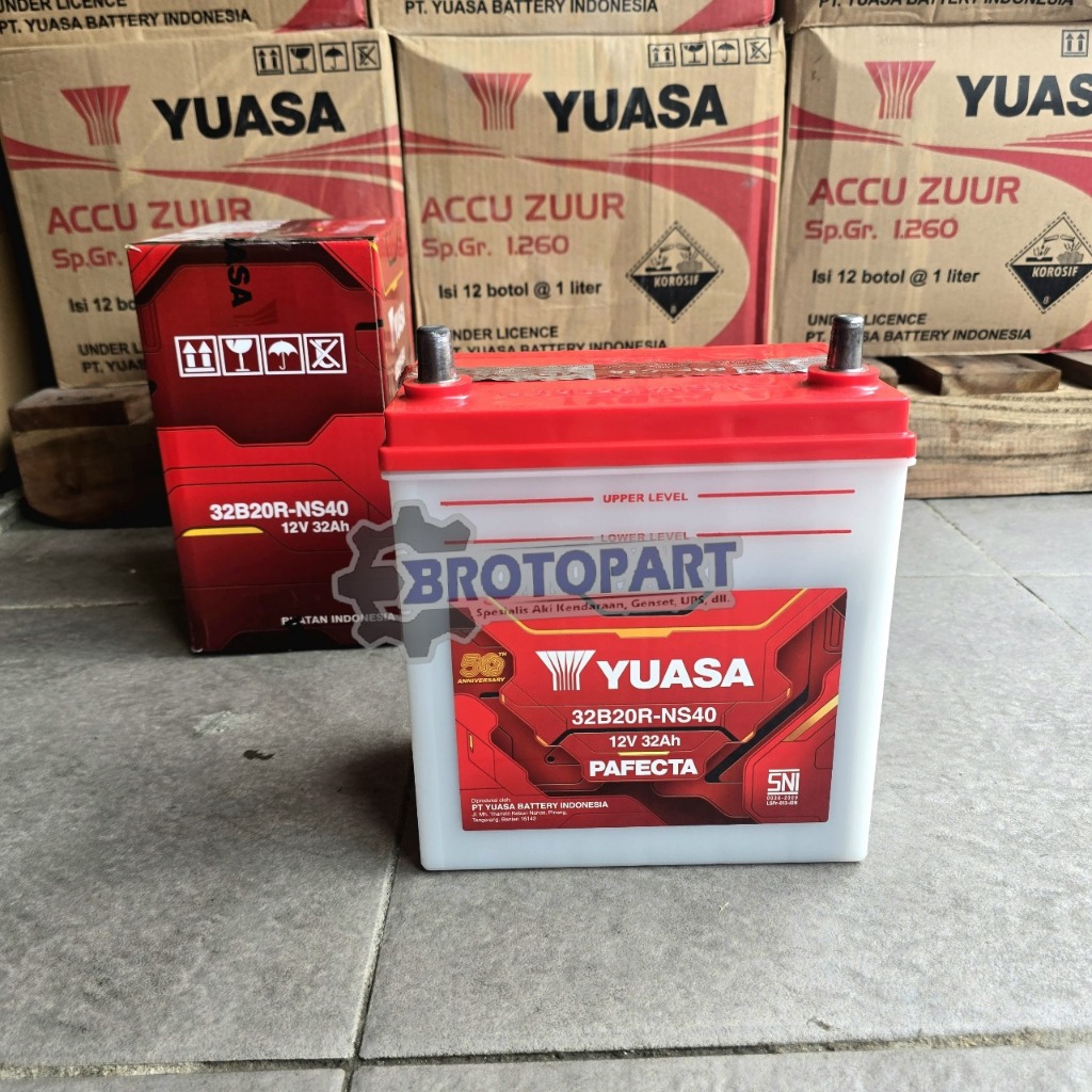 Jual Aki Mobil YUASA NS40 32B20R Pafecta Aki Basah 12Volt 32Ah ORIGINAL ...