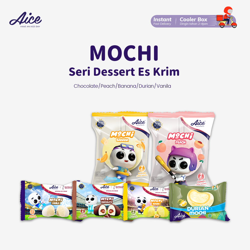 Jual Aice Ice Cream Mochi Aneka Rasa/ Paket Keluarga Es Krim Mochi Rasa ...