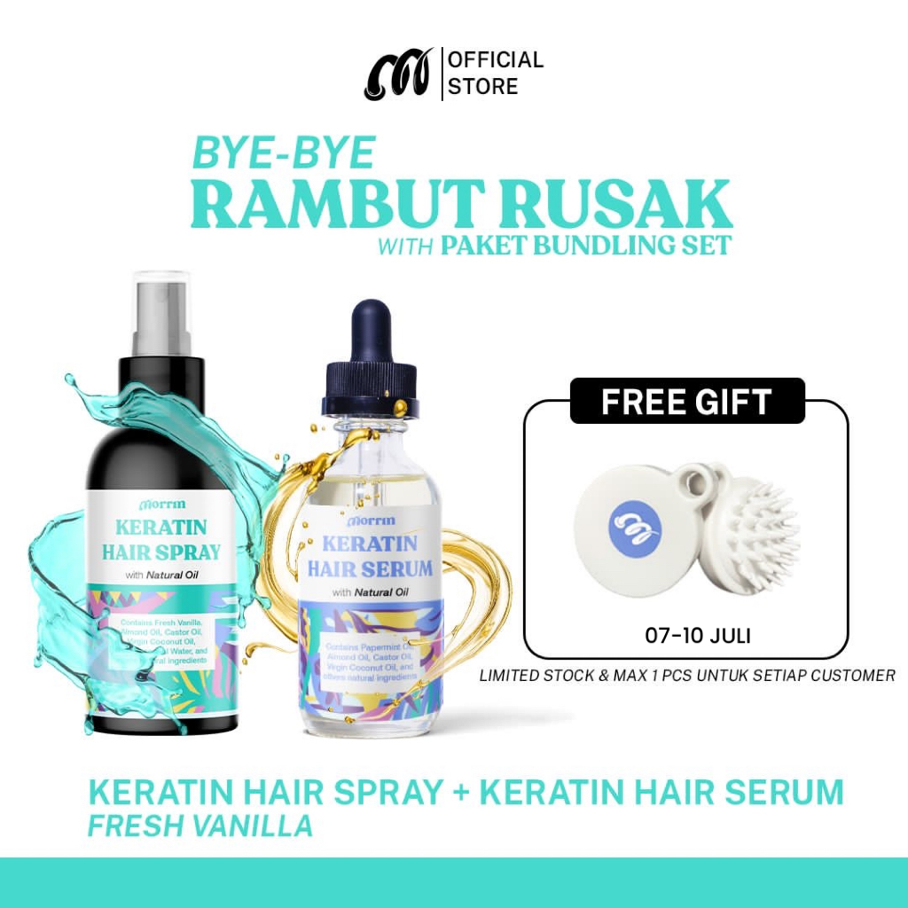 Jual Morrin Perawatan Rambut All in One - Paket Serum + Spray Mist ...
