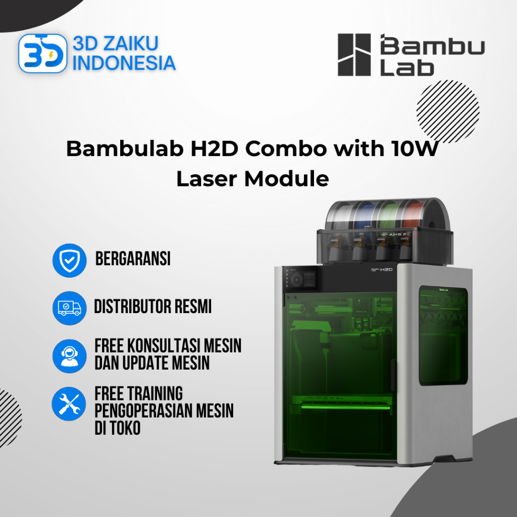 Jual Bambulab H2D Combo with Laser Module Dual Nozzle AMS 2 Pro Multi ...