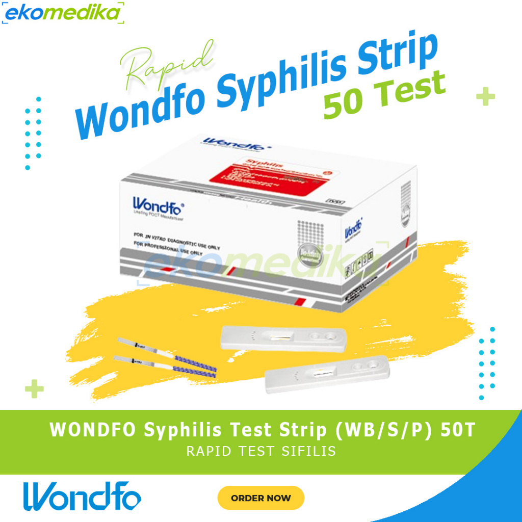 Jual Rapid Test Syphilis Strip WONDFO 50 Test / Syphilis Cassete 25 ...
