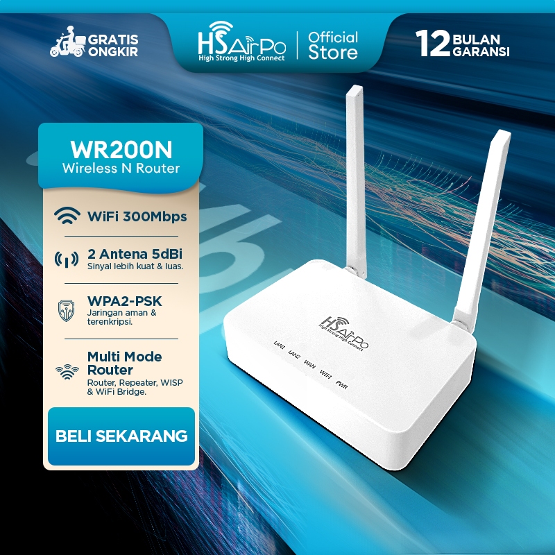 Jual HSairpro WR200N 300Mbps Wireless Router | Shopee Indonesia