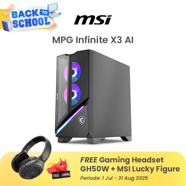 Jual MSI MPG Infinite X3 AI 2nd (Intel Ultra 7 265K, RTX 5080, 32GB, SSD 2TB, Win 11 & OHS ...