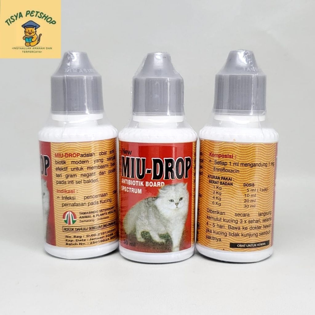 Jual Miu Drop 30 Ml Obat Antibiotik Kucing Diare | Shopee Indonesia