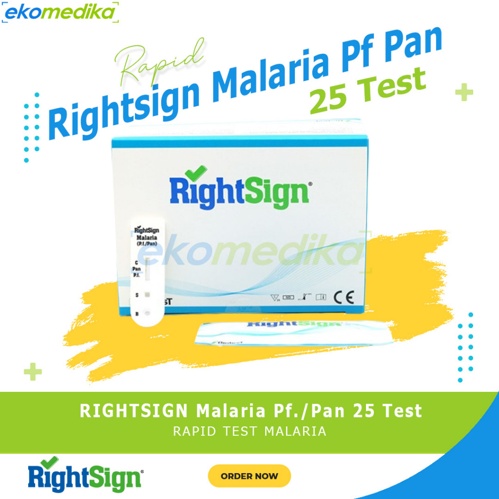 Jual RIGHTSIGN Malaria Pf/Pan Rapid Test Cassette Whole Blood 25T ...