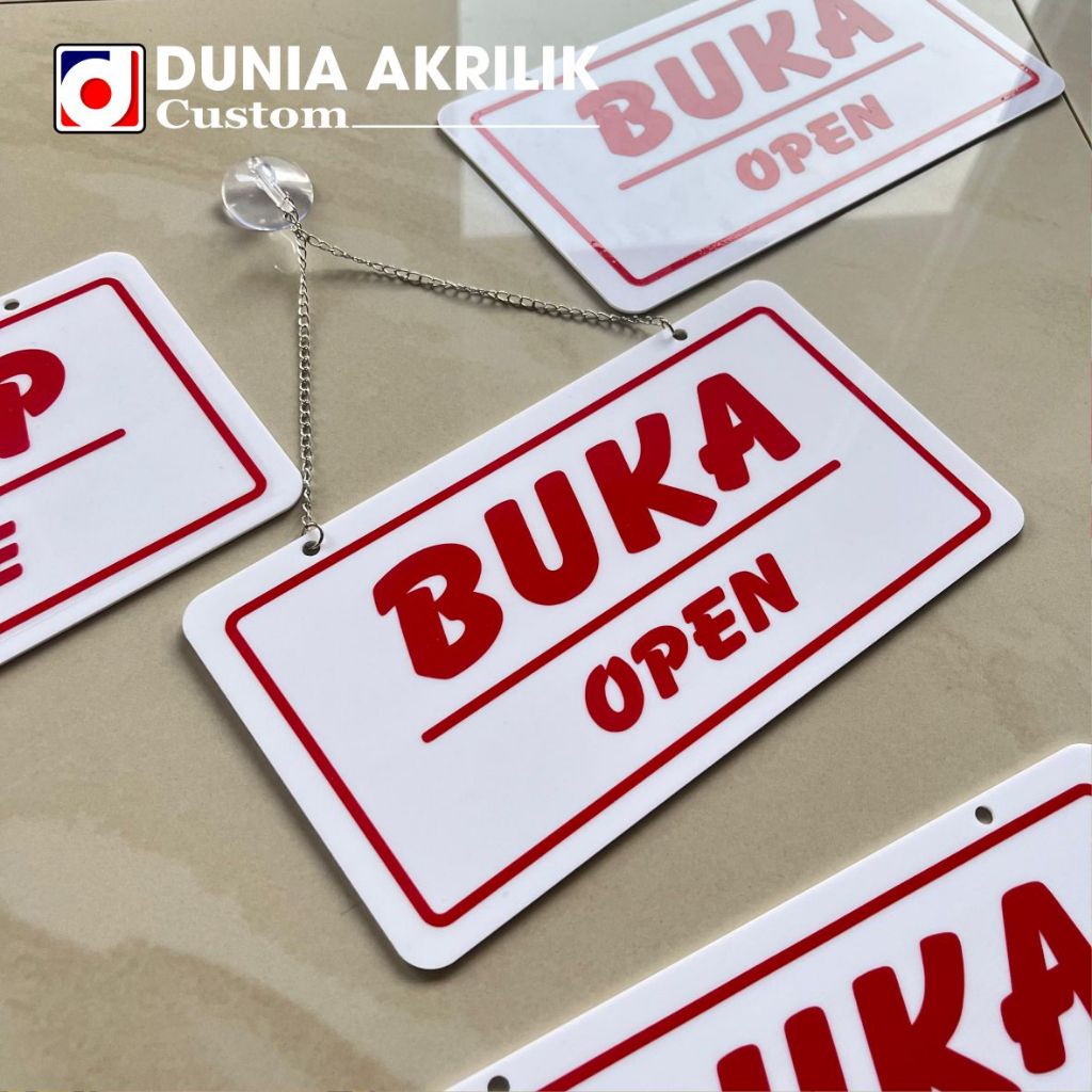 Jual Akrilik sign OPEN-CLOSED / BUKA-TUTUP Dunia Akrilik Custom ...