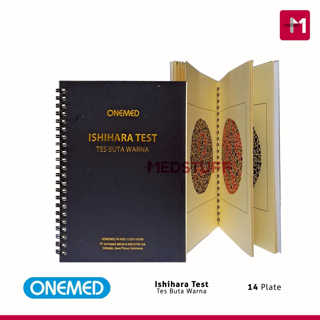 Jual Ishihara Test Book 14 Plates Buku Isihara Onemed Alat Pemeriksa ...