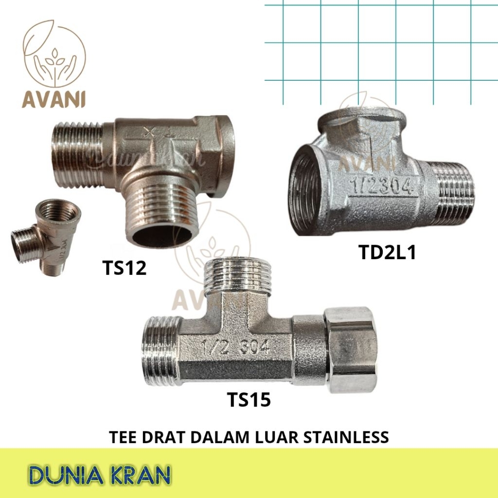 Jual TEE KLOSET STAINLESS TEE DRAT LUAR DALAM STAINLESS SAMBUNGAN PIPA ...
