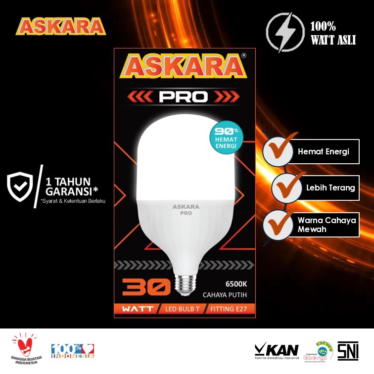 Jual Lampu LED Kapsul 30w Putih 6500K Askara Pro | Shopee Indonesia