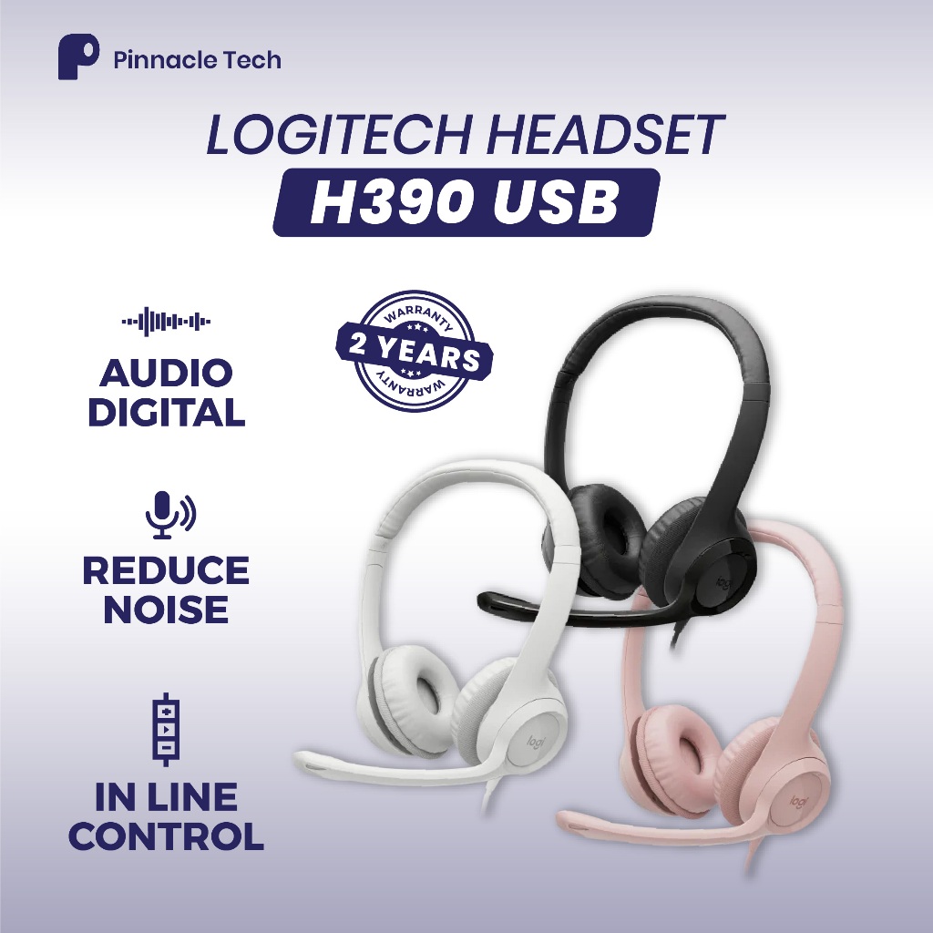 Jual Logitech H390 USB Headset Mikrofon Noise Canceling – Kompatibel ...