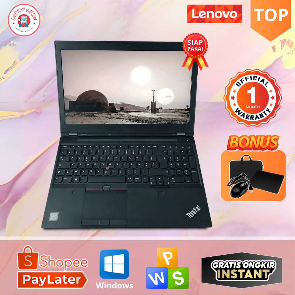 Jual Laptop Lenovo Thinkpad P50/P51 P52 P53 P15 Core I5/I7 Gen 6/7 - DUAL VGA - Layar 15,6 Inch ...