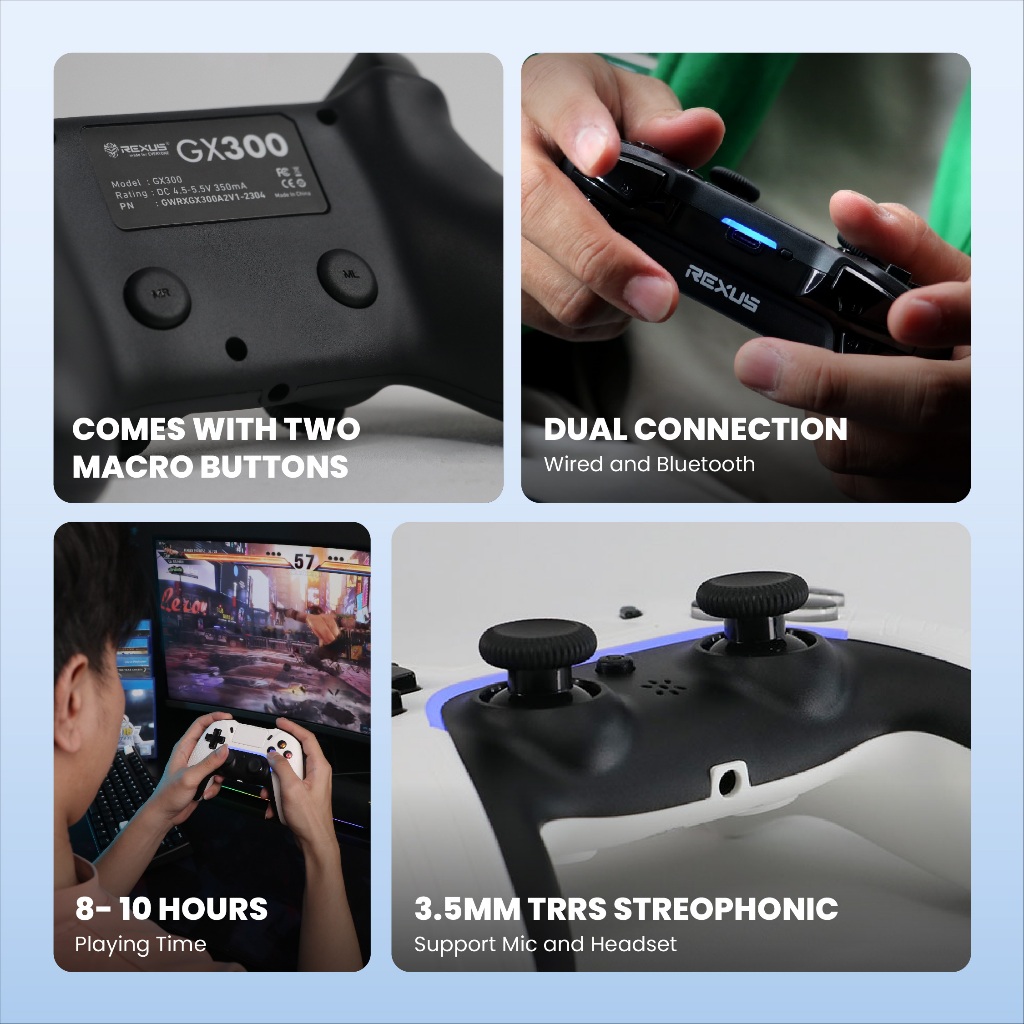 Jual Rexus Gamepad Bluetooth Gladius GX300 | Shopee Indonesia