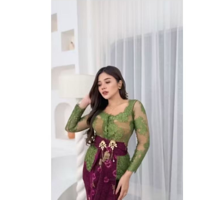 Jual kebaya PO ijo emerald cantik ld 105 (kebaya saja) | Shopee Indonesia