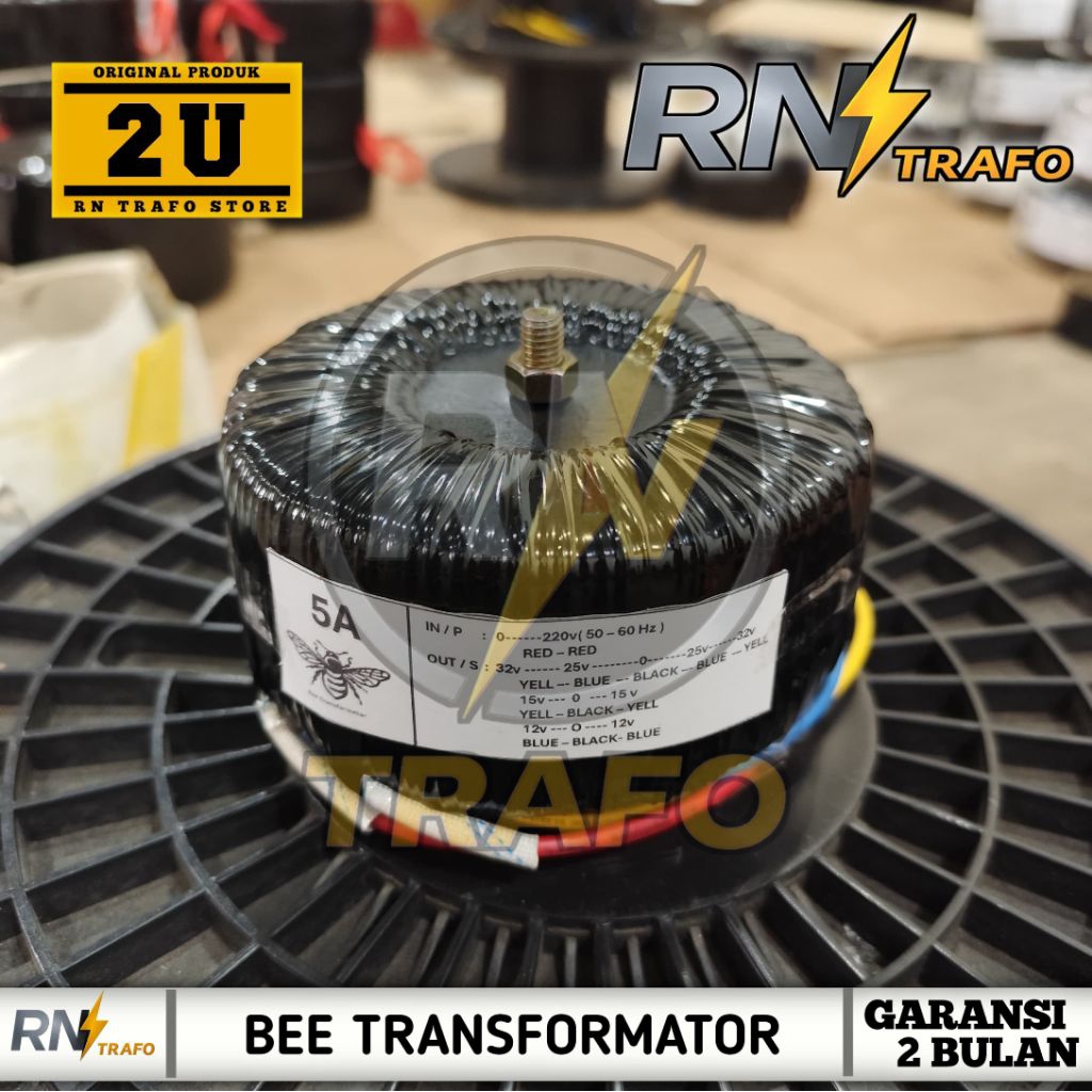 Jual TRAFO TOROID DONAT 5A CT 32v-25v (FREE BAUT) | Shopee Indonesia