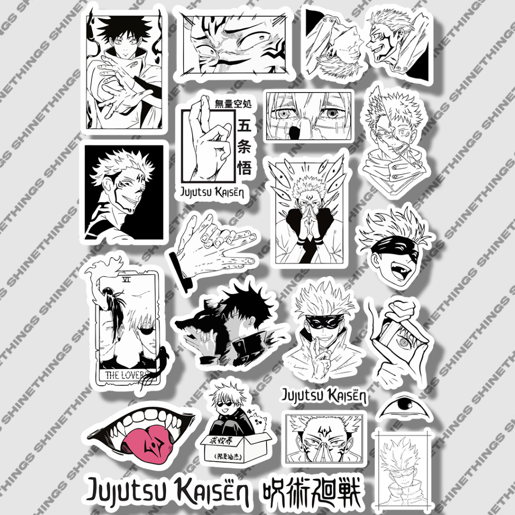 Jual Sticker Anime JJK Jujutsu || stiker helm anime gojo sukuna ...