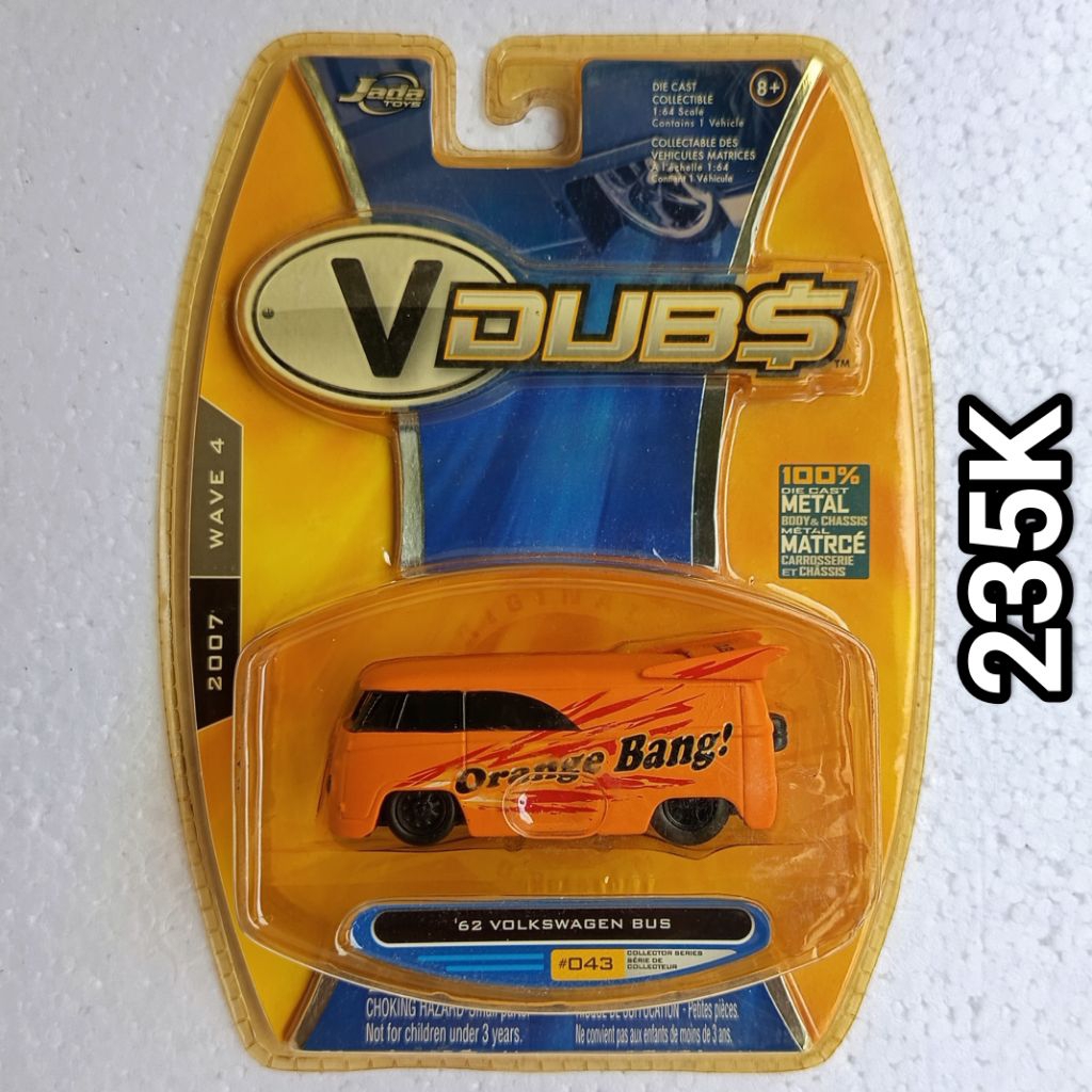 Jual Diecast 64 Jada Toys V Dubs 62 VW Volkswagen Bus Orange Bang ...