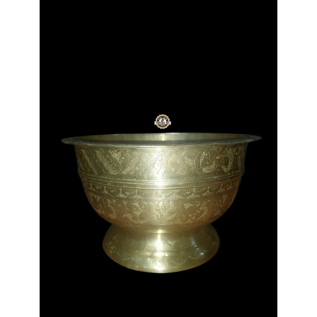 Jual Bokor kuningan ukir lawas TEBAL ( B945 ) | Shopee Indonesia