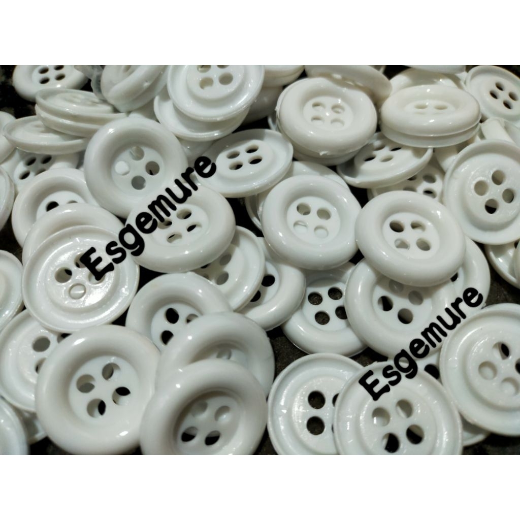 Jual Kancing Putih besar 2,4cm (24mm) SATUAN, Kancing jas, Kancing ...
