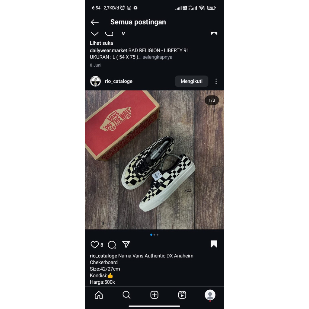 Jual VANS AUTHENTIC DX ANAHEIM CHEKER | Shopee Indonesia