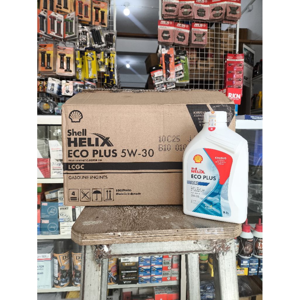 Jual Shell Helix 5W-30 Eco Plus 500 mL 0.5L LCGC Full Synthetic ...