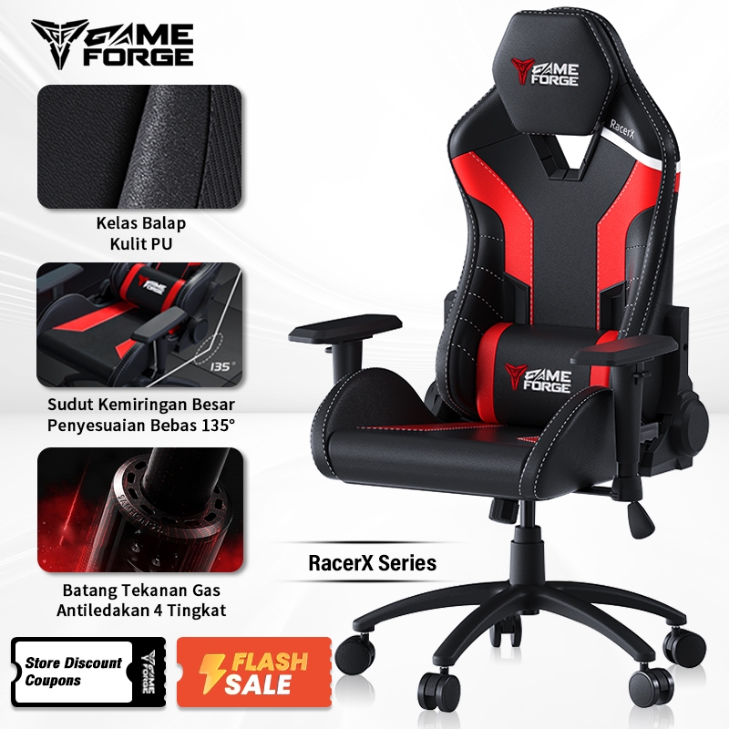 Jual GAMEFORGE Gaming Chair Racer X series | Kursi gaming dengan lengan ...