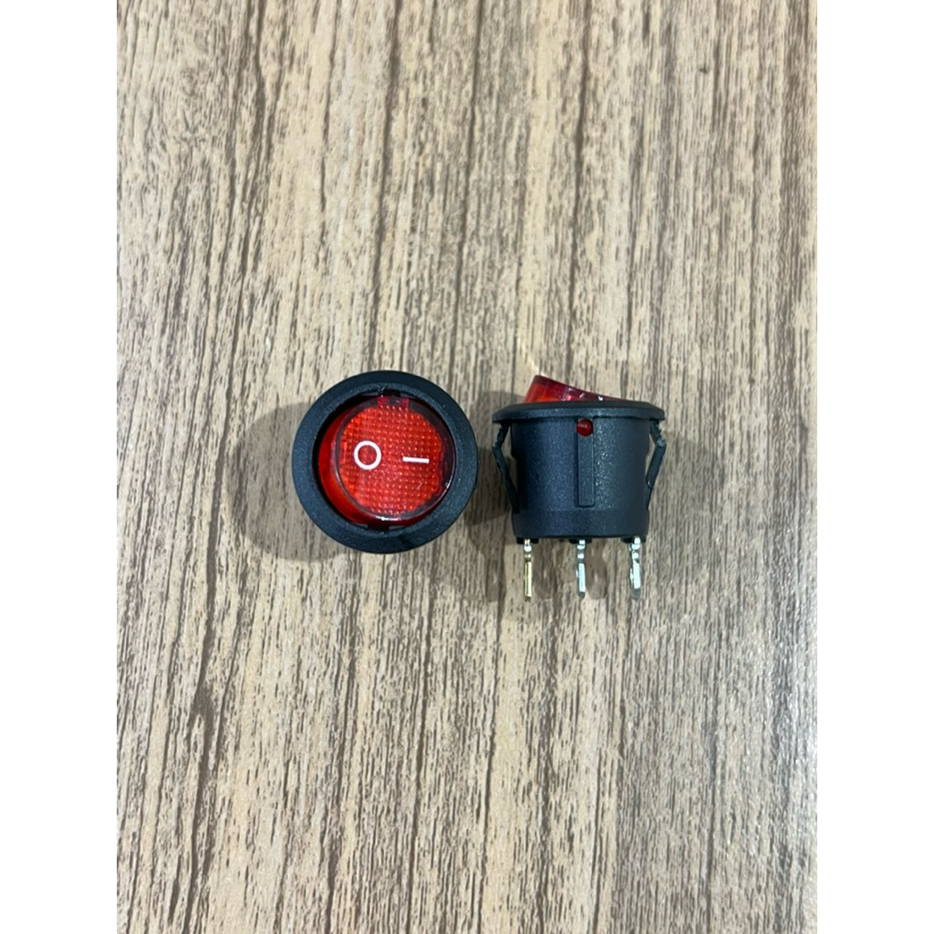 Jual Saklar Rocker Switch 3 pin lampu bulat Switch bulat 3 pin | Shopee ...