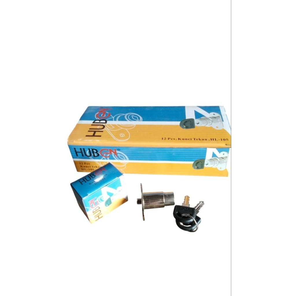 Jual Kunci Tekan Laci Lemari HUBEN HL-105 + 2 Kunci - Push Lock ...
