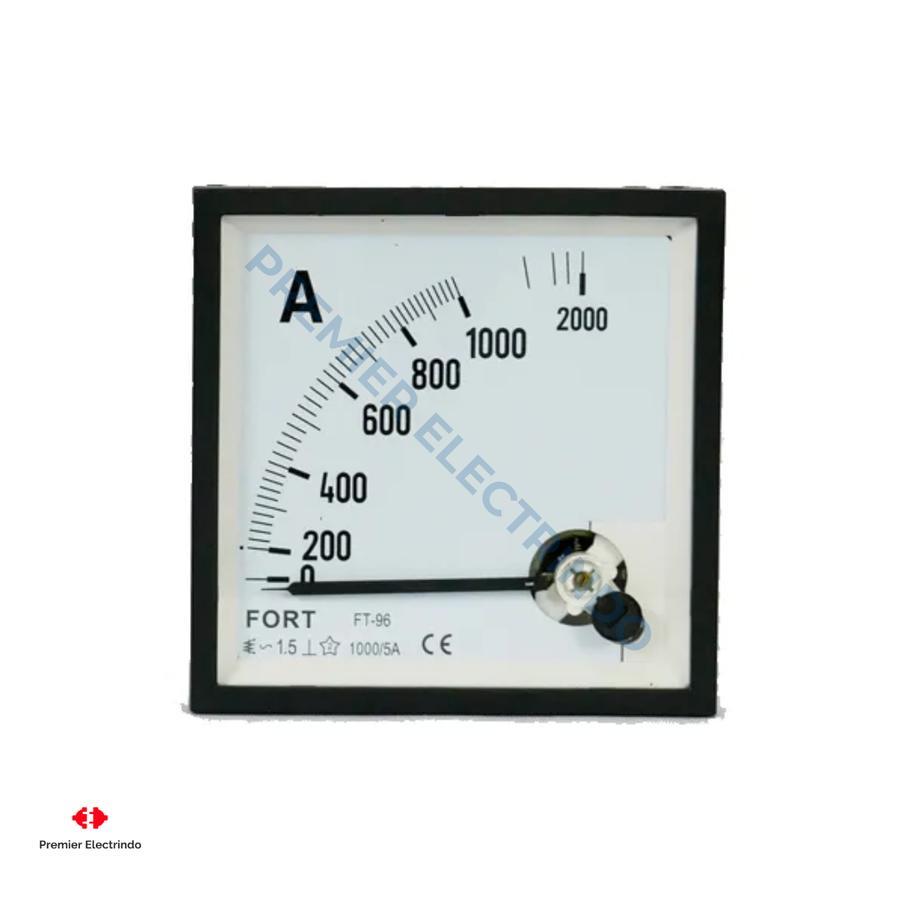 Jual FORT Ampere Meter Analog AC 300A/600A 72 x 72 mm FT-72A Via CT ...