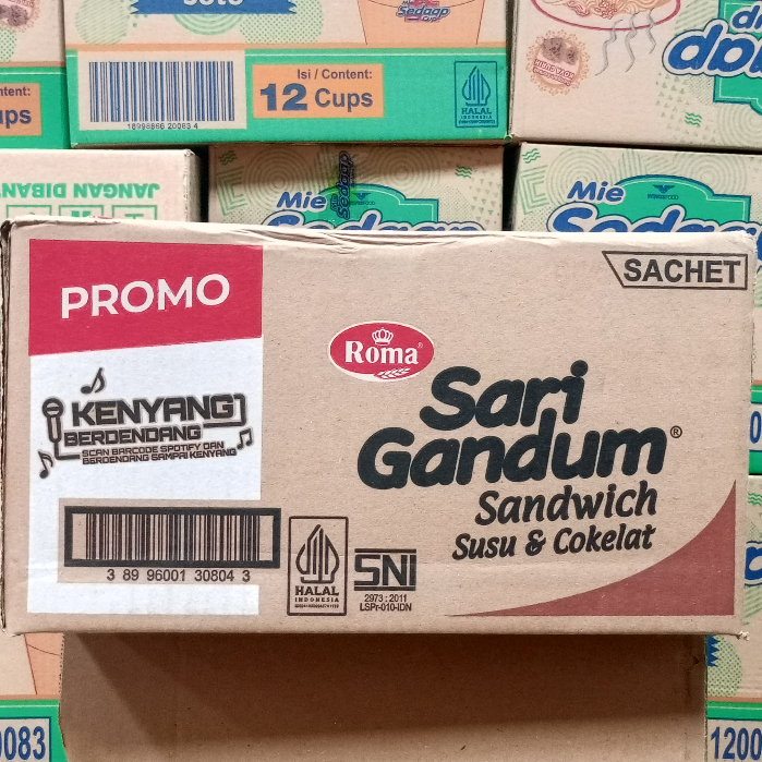 Jual [GSSNACK] 1 DUS Sari Gandum Renceng Roma Biskuit 1 dus isi 10 box ...