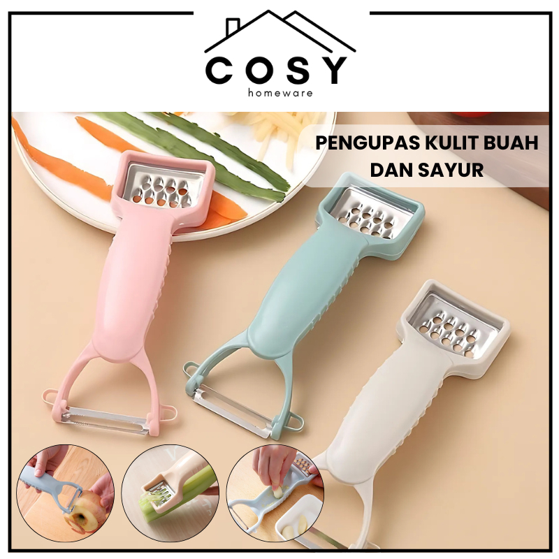 Jual COSY Pengupas Kulit Buah dan Sayur 2 in 1 Parutan Keju / Parut ...