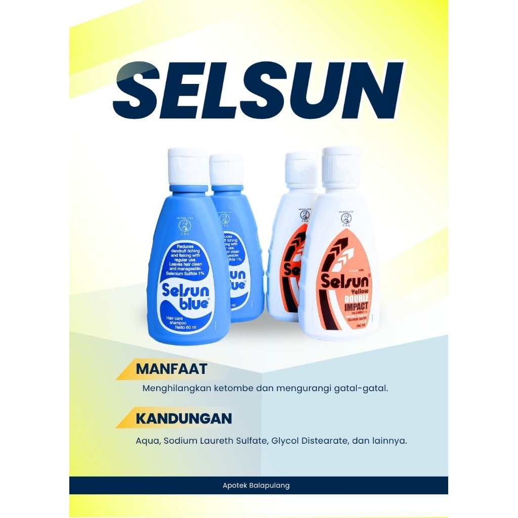 Jual Shampo Selsun Blue/yellow 60ml perbotol | Shopee Indonesia