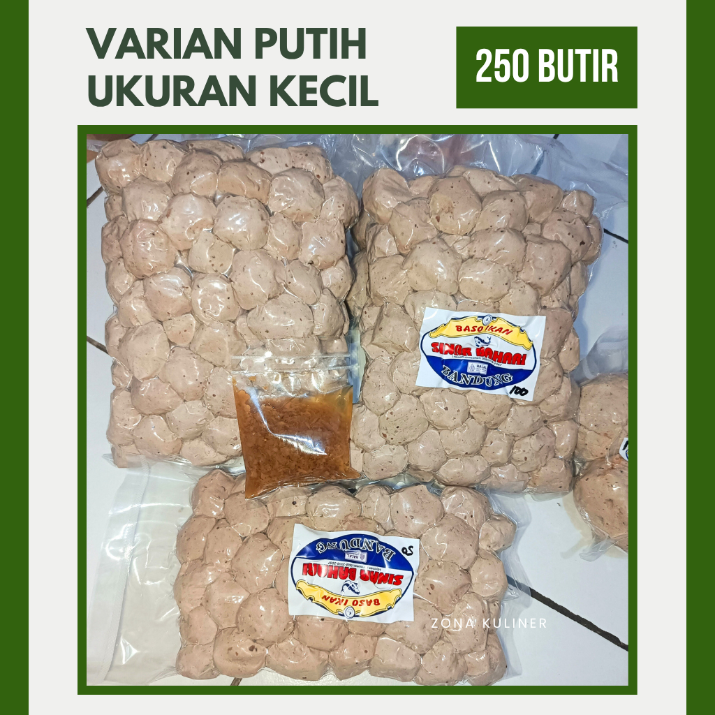 Jual Bakso Ikan Kecil 250 Butir Varian Putih - Sinar Bahari | Kualitas ...