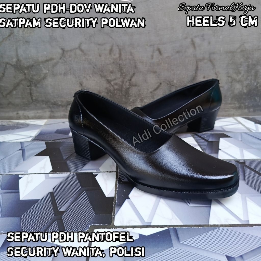 Jual Sepatu pdh wanita formal polwan - guru /sepatu pantovel wanita hak ...