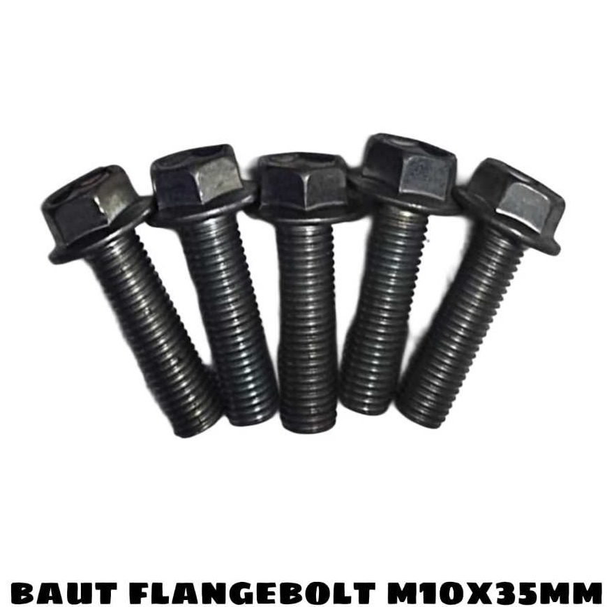 Jual BAUT FLANGE BOLT M10X35 ( KUNCI 14 PNJNG 3,5CM ) | Shopee Indonesia