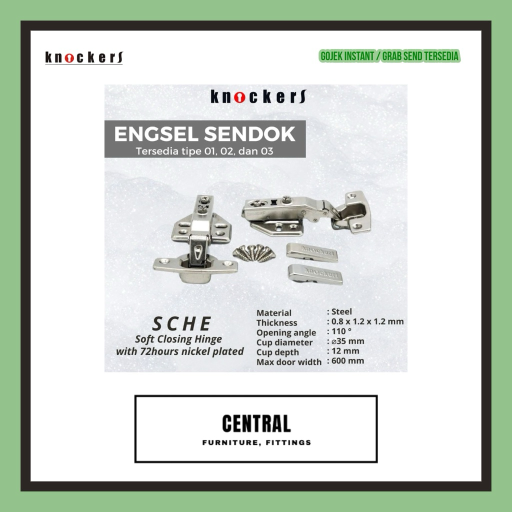 Jual Engsel Sendok KNOCKERS SCHE Slowmotion - HARGA 1 PASANG - Engsel ...