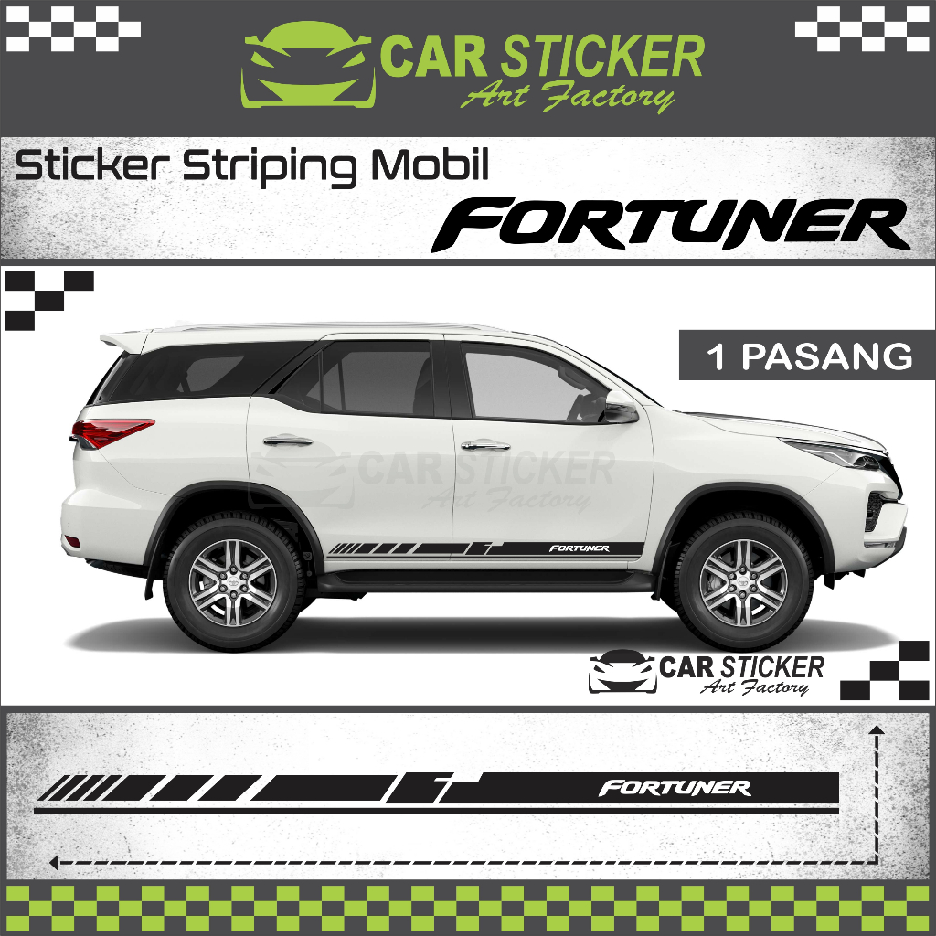Jual F24 Sticker Toyota Fortuner / Stiker List Fortuner / Striping ...