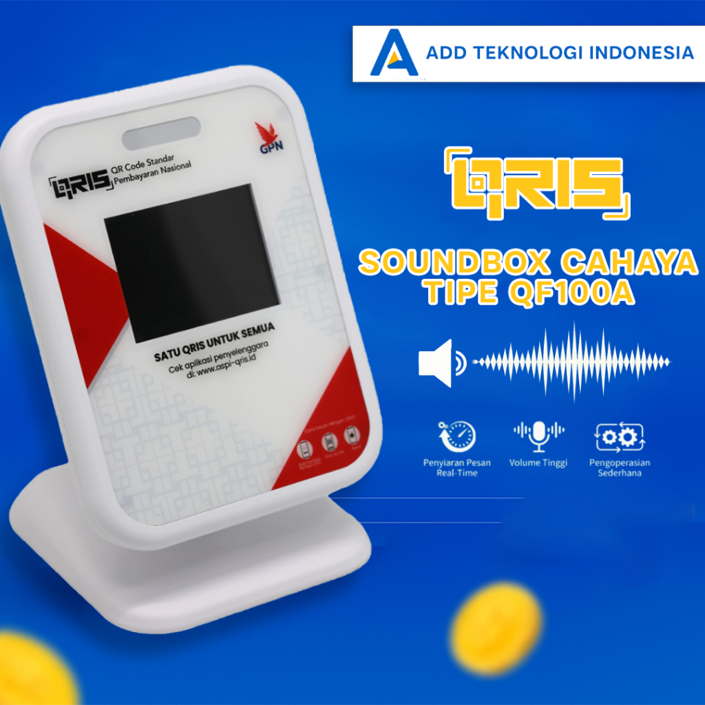 Jual ADD QRIS Soundbox Alat Pembayaran Digital Tipe QF100A | Shopee ...