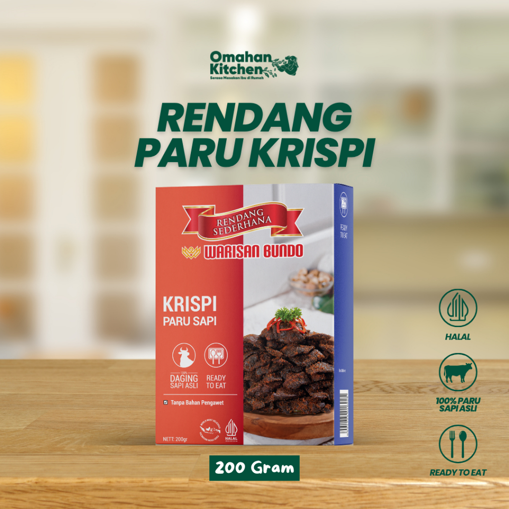 Jual Rendang Krispi Paru Sapi Omahan Kitchen | Shopee Indonesia