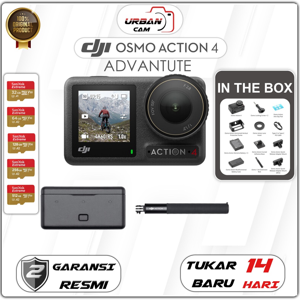Jual DJI Osmo Action 4 Camera Adventure Combo / DJI Osmo Action 4 Camera Standard Combo | Shopee ...