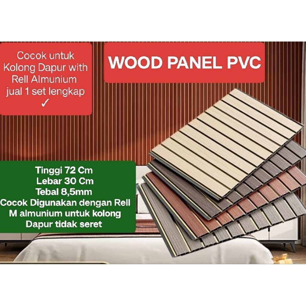 Jual KHUSUS terbatas - Rell Almunium bisa untuk Wood Panel WPC Tebal 8 ...