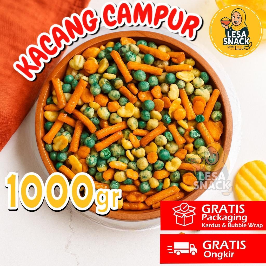 Jual 1KG Kacang Campur Mix Jaipong Lokal Kiloan (Grosir) Snack Kacang ...