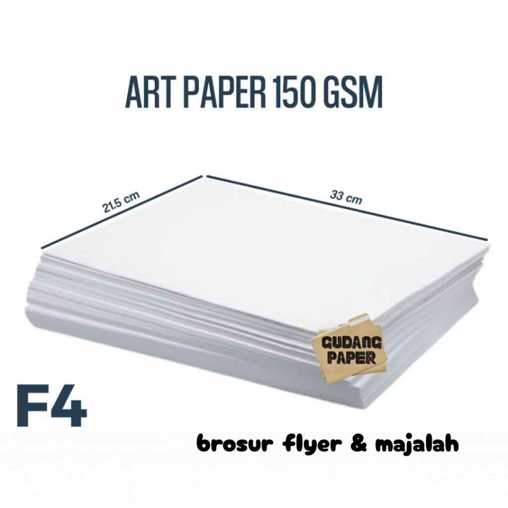 Jual Kertas Art Paper F4 150 gsm isi 50 lembar / Kertas Art Paper 150 ...