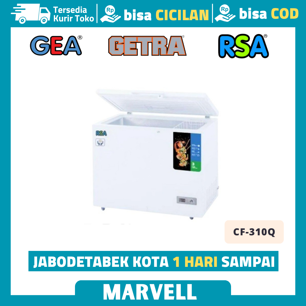 Jual RSA CF-310Q Chest Freezer 318 Liter Freezer Box Pembeku Makanan ...