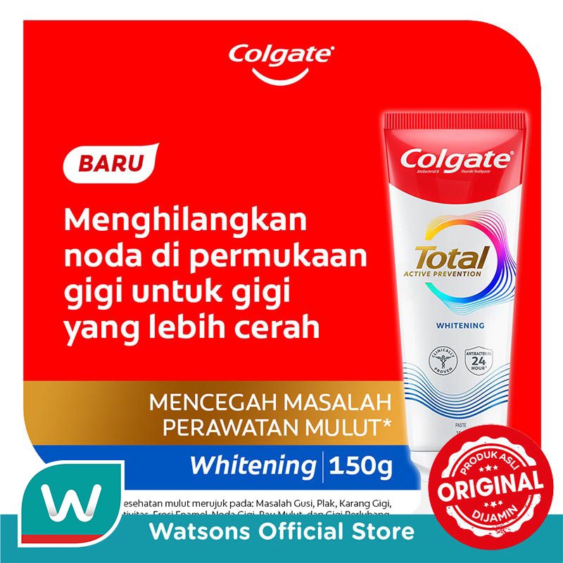 Jual Colgate Total Whitening Toothpaste 150g - Pasta Gigi | Shopee ...