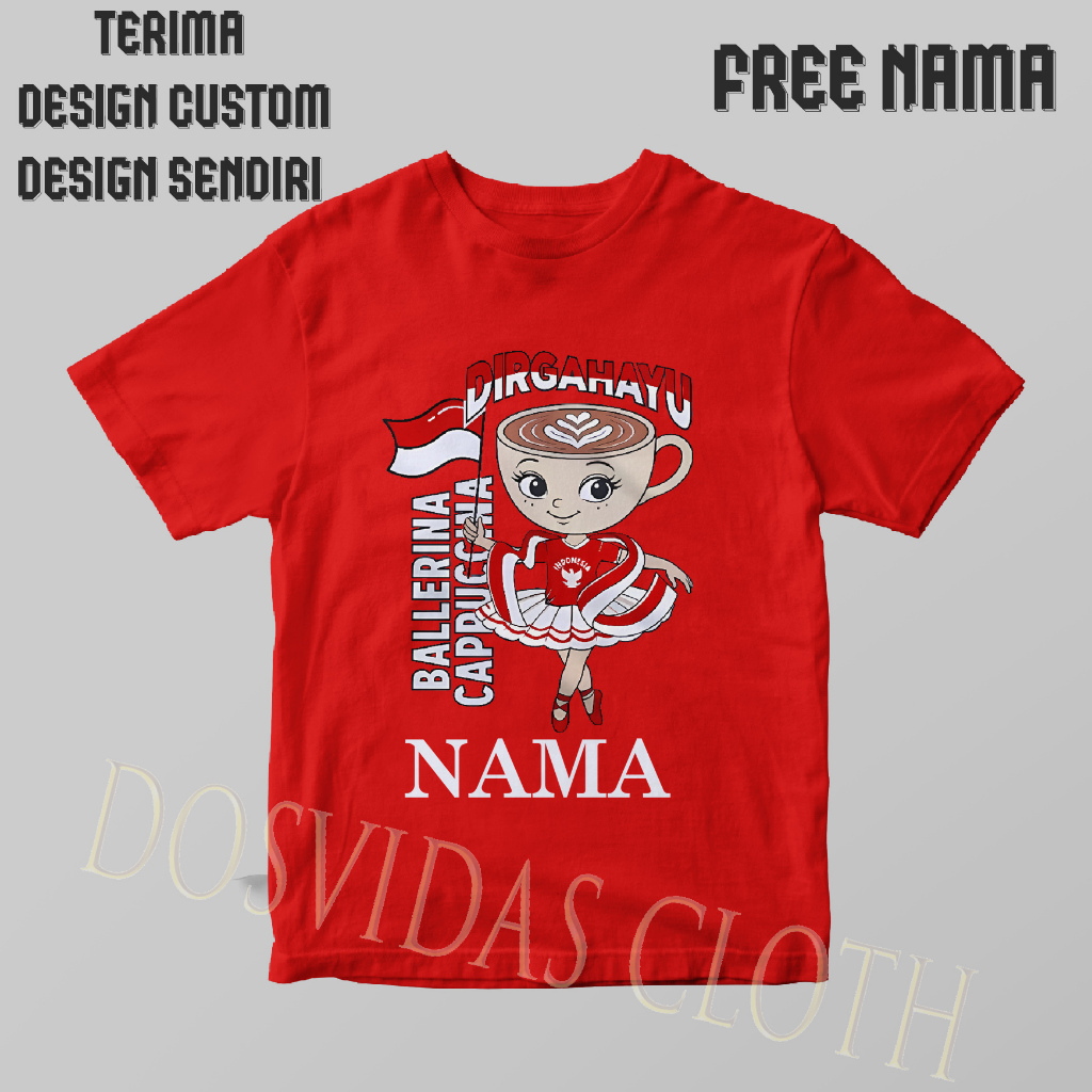 Jual Kaos Anak Kemerdekaan Indonesia ANOMALI / Kaos Anomali BALLERINA CAPPUCCINA / Kaos Anak ...