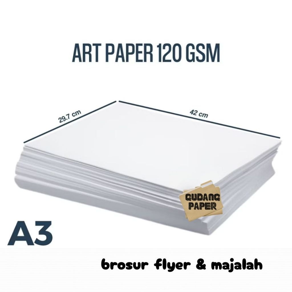 Jual Kertas Art Paper A3 120 gsm isi 50 lembar / Kertas Art Paper 120 gsm A3 | Shopee Indonesia